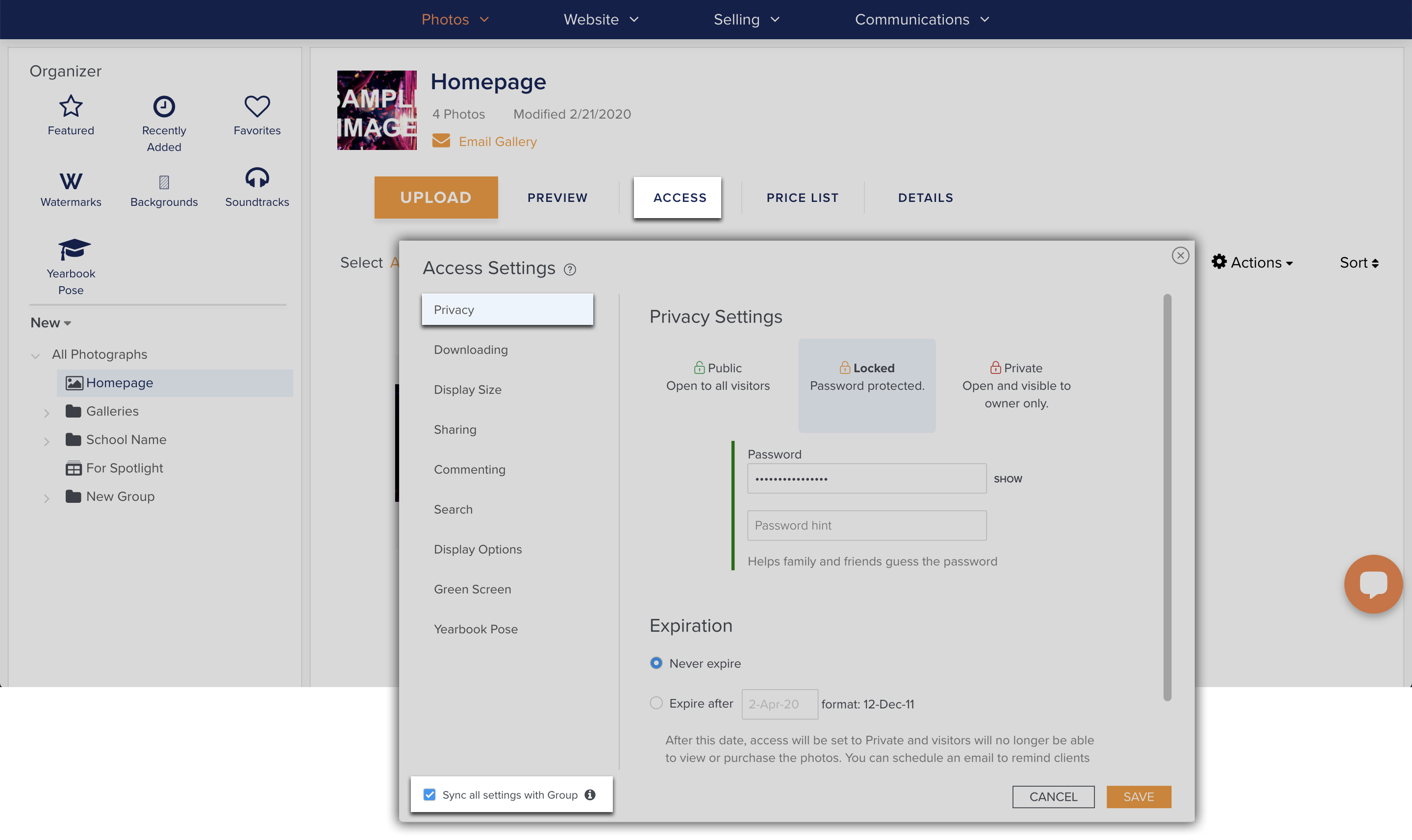Locked out of a Gallery and Locked Gallery Passwords – Zenfolio Classic ...