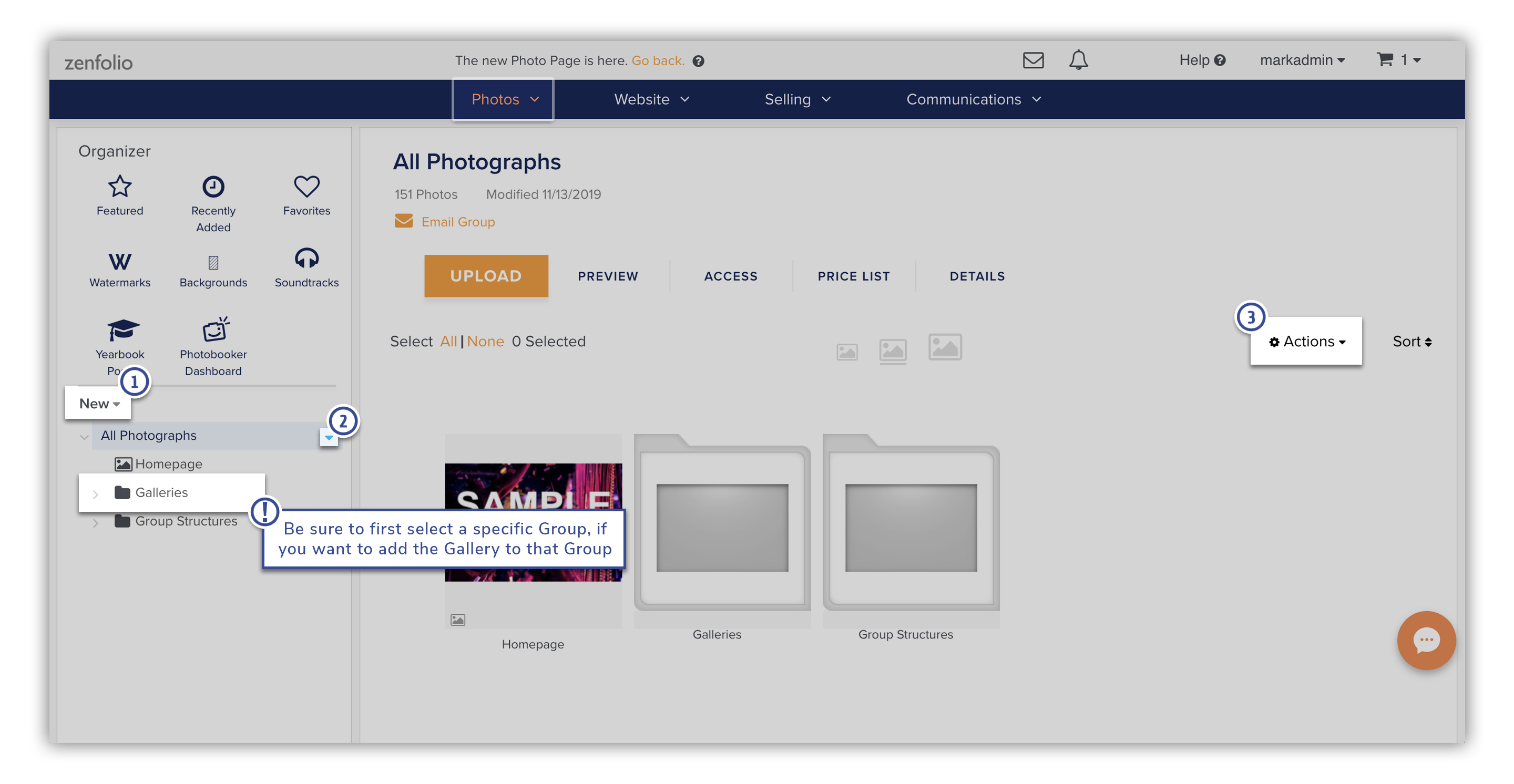 Uploading Photos & Video – Zenfolio Classic | Support Center