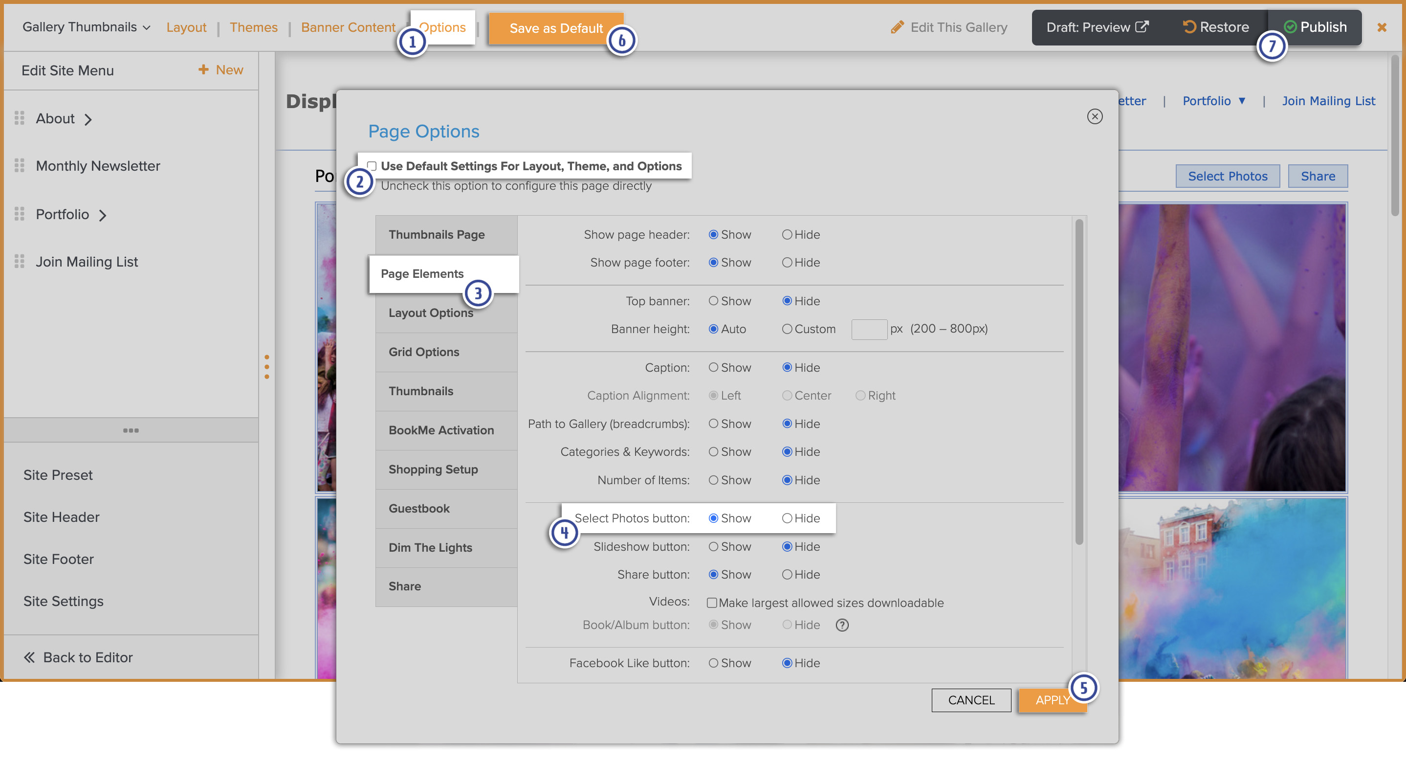 Displaying the Download Button in Gallery Thumbnails Pages – Zenfolio Classic | Support Center