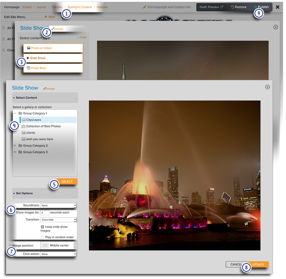 How to display Banners in the Homepage and Galleries – Zenfolio Classic ...